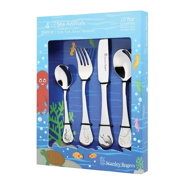 Stanley Rogers 4 Piece Childrens' Cutlery Set - Sea Animals – Cobbler rd