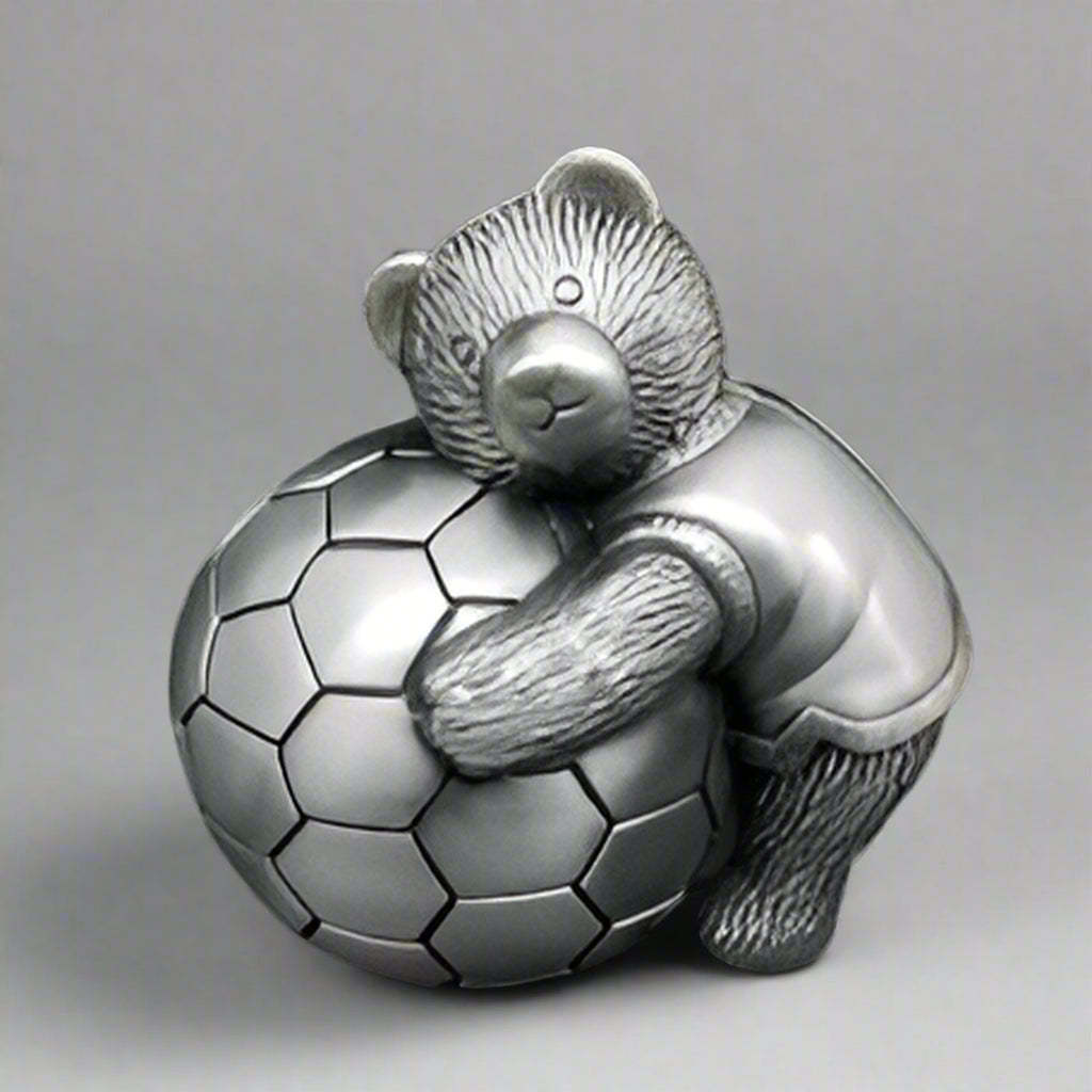 Bear Hugging a Soccer Ball Money Box – Cobbler rd